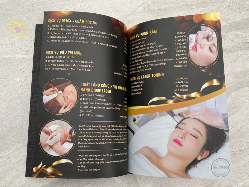 Menu Spa Hà Nội Thiết Kế Đẹp - Thiết Kế Thái Dương